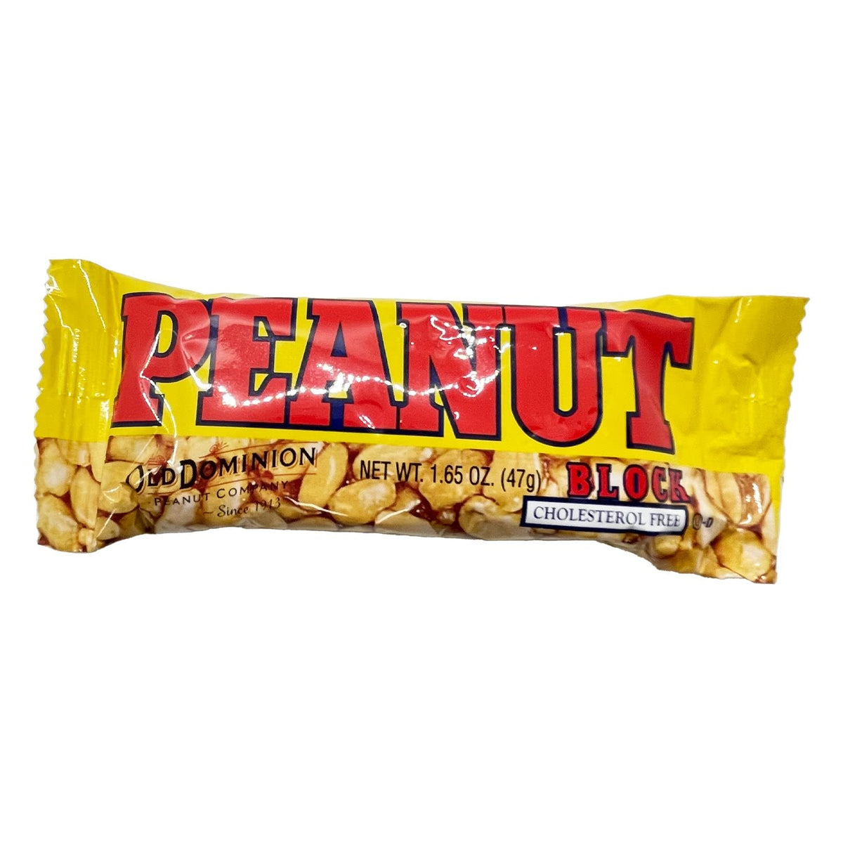Old Dominion Peanut Block Bar, 1.65 Ounce - 36 Count Display Box ...